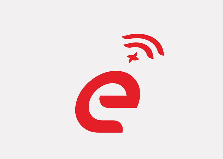 E Train Logo Express Train Railway Logo Template Royalty Free Vector